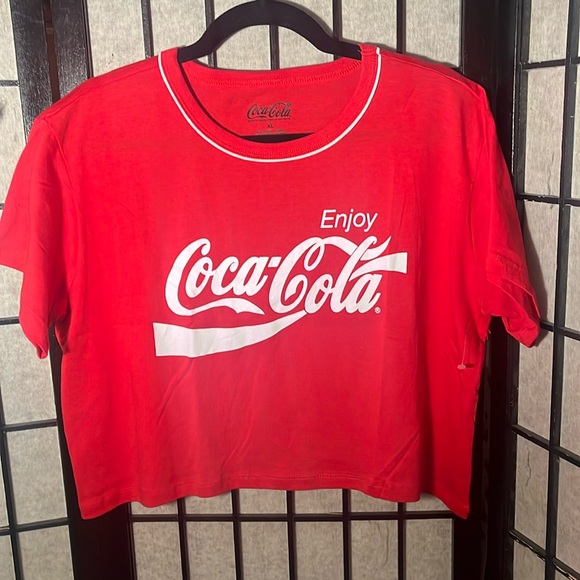 Cole Cola | Tops | Coca Cola Cropped Tee Red White Nwt | Poshmark